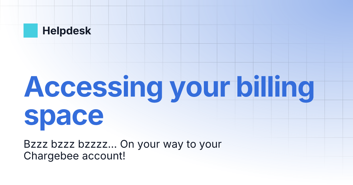 Accessing your billing space | Helpdesk